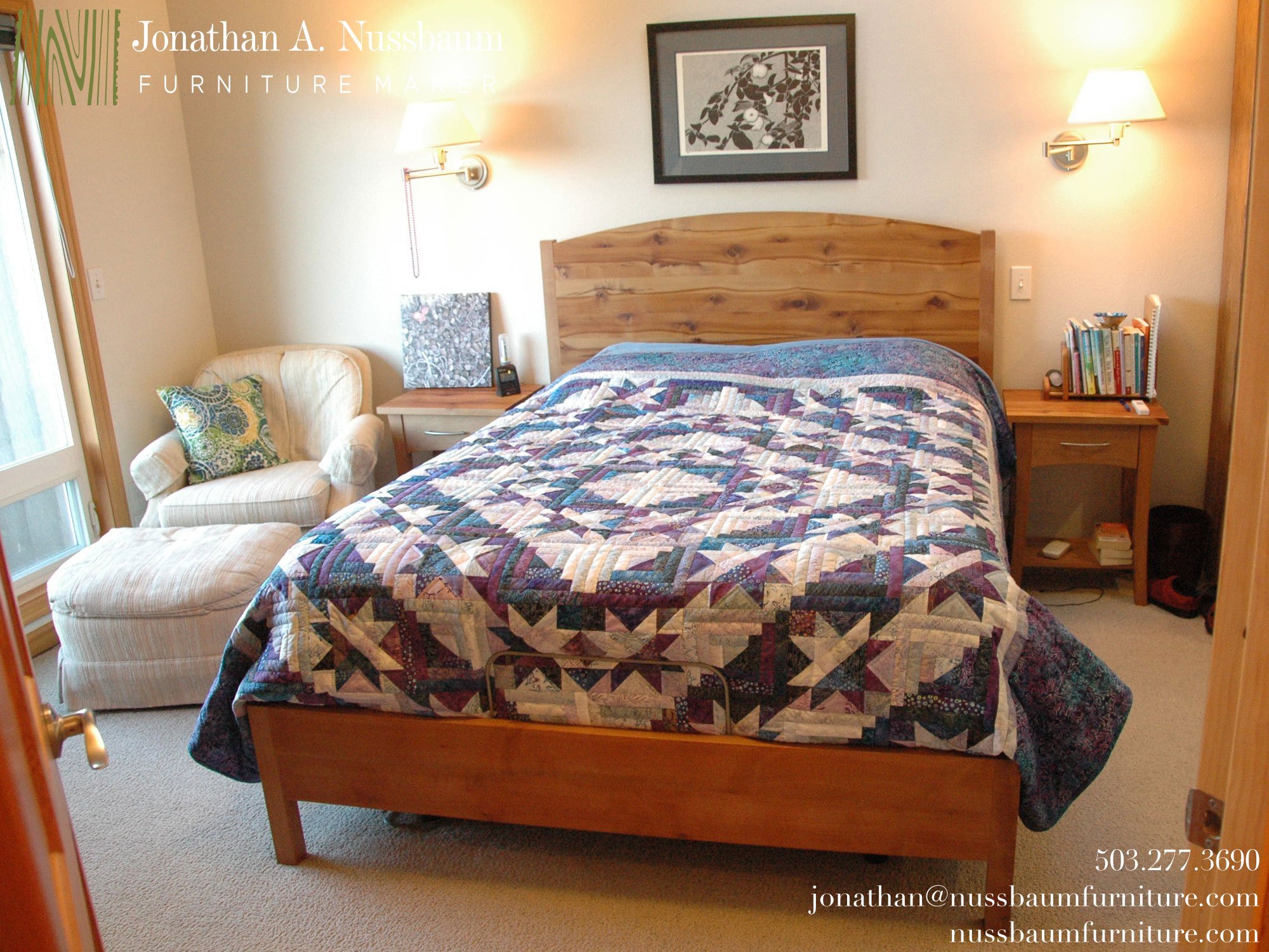 Curved Top Bed & Signature Nightstands | Jonathan A. Nussbaum ...