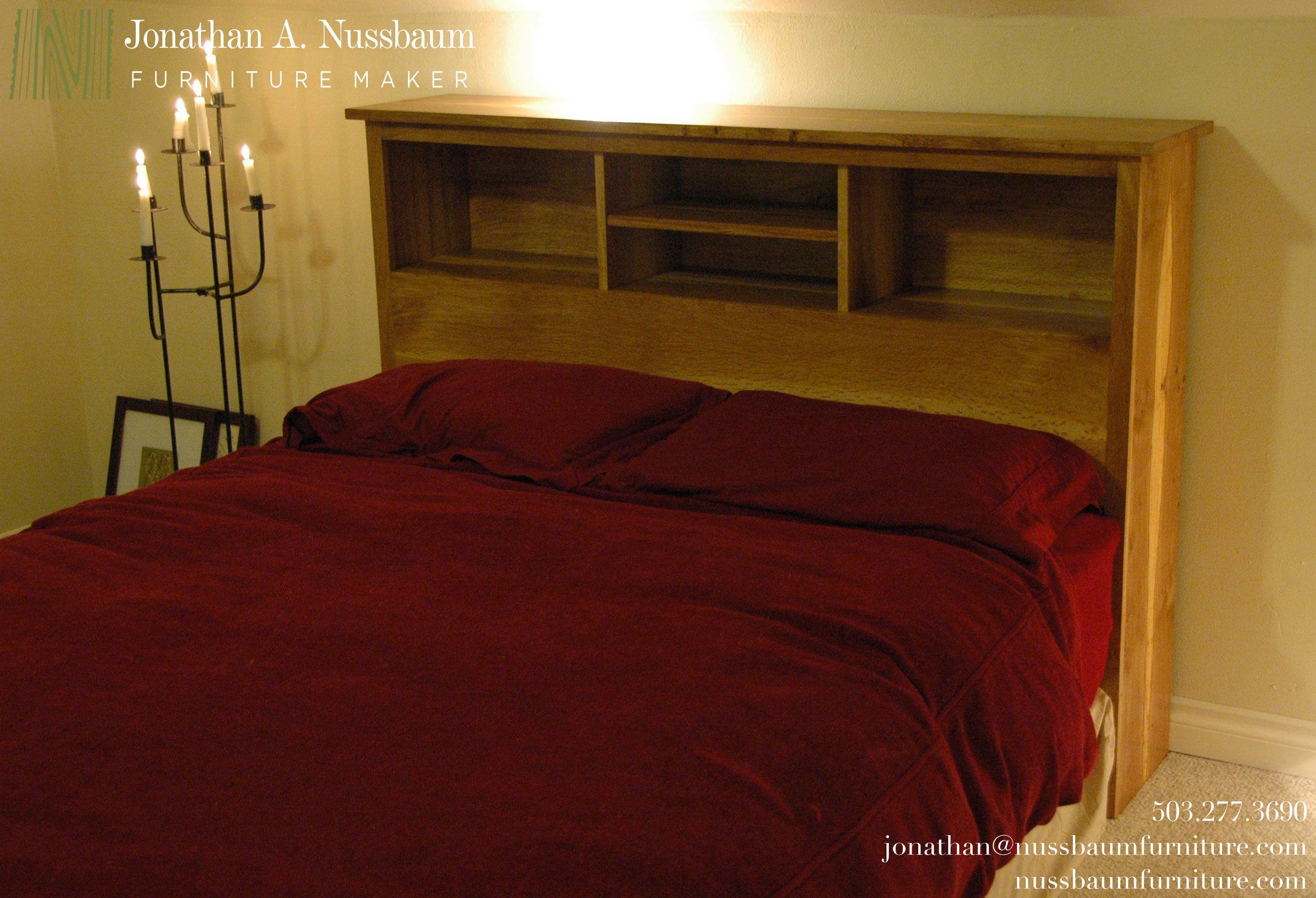 Storage Headboard | Jonathan A. Nussbaum - Furniture Maker