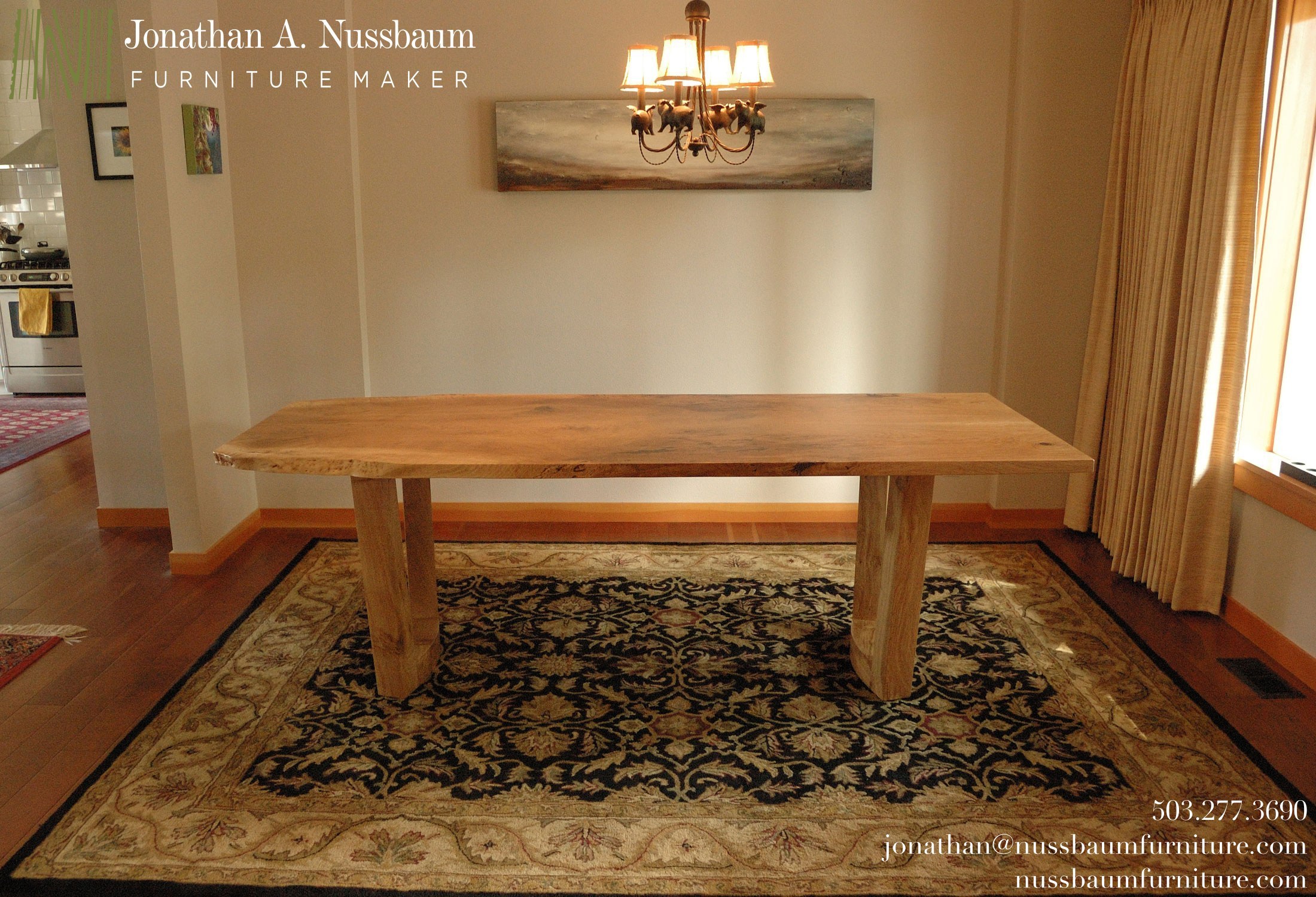 Curved U Base Dining Table | Jonathan A. Nussbaum - Furniture Maker