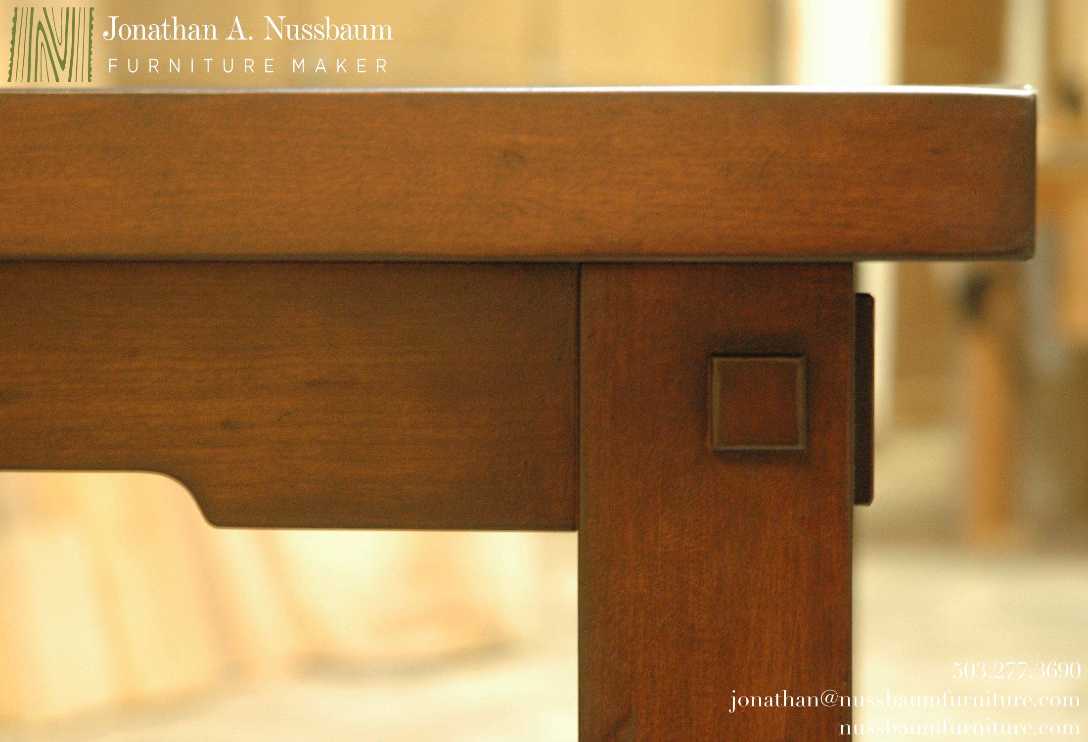 Through Tenon Kitchen Table & Bench | Jonathan A. Nussbaum - Furniture ...