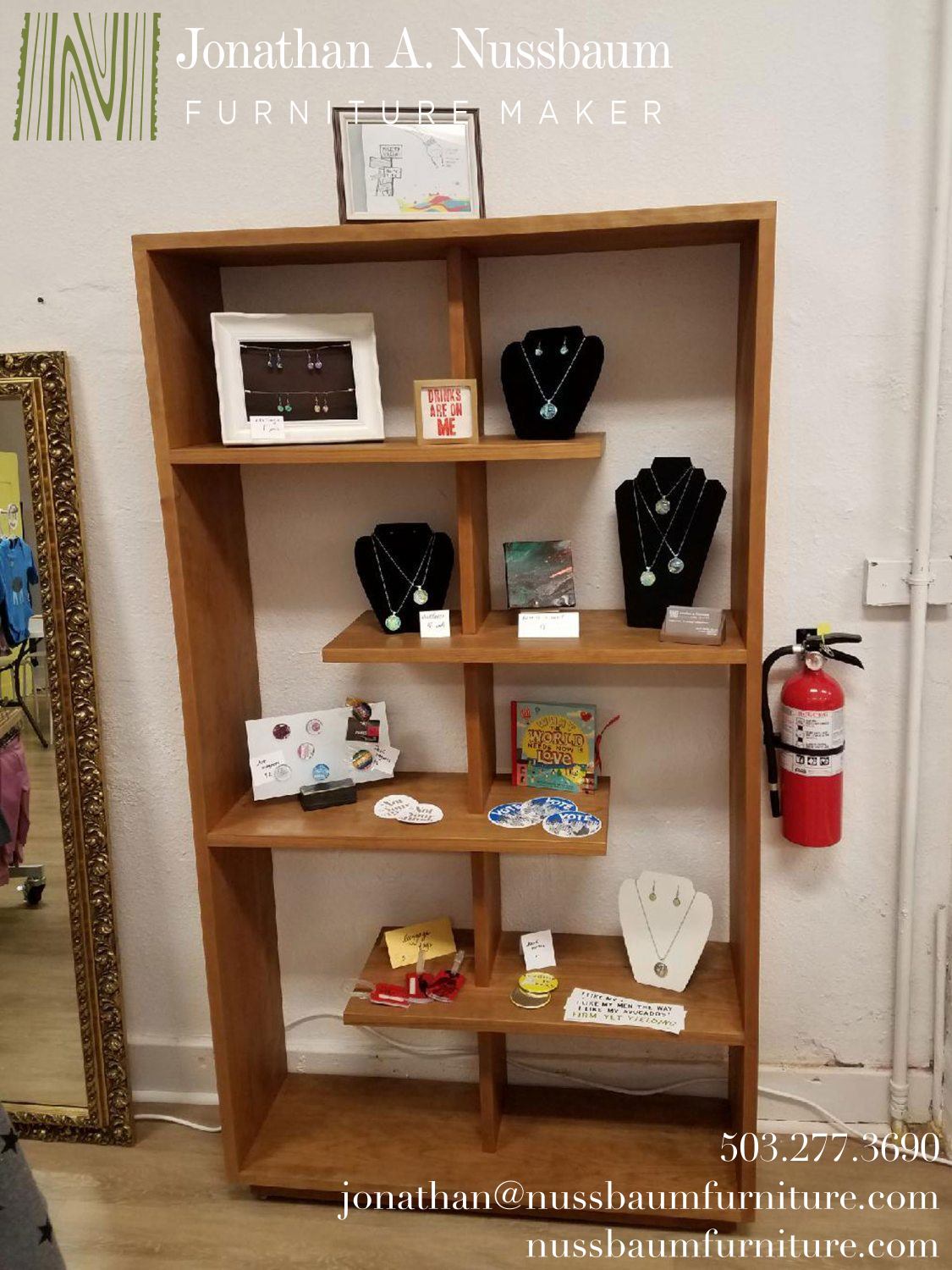 Medium Open Back Shelf | Jonathan A. Nussbaum - Furniture Maker
